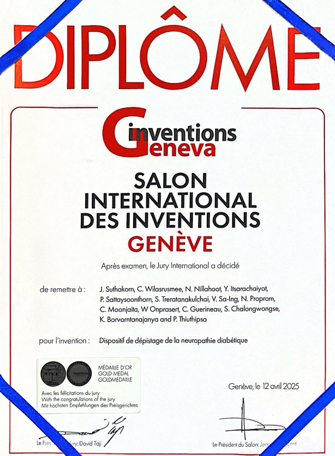 BART LAB Wins Highest Honor at International Inventions Geneva 2025 ...